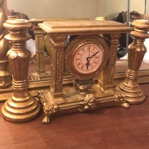 Accents | Gold Ornate Clock Candle Holders Set | Poshmark